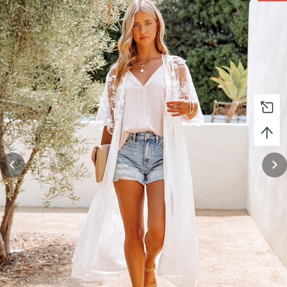 Vici | Other | Vici Nwt Embroidered White Duster | Poshmark